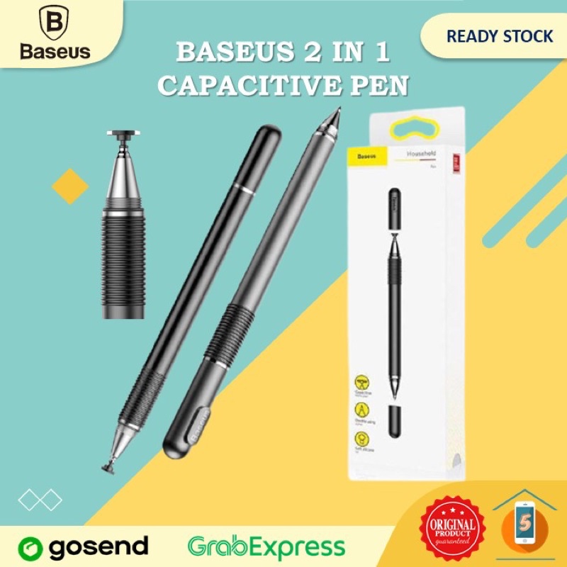 Jual Baseus 2in1 Capacitive Pen Touch Stylus Digital Pen for Tablet ...