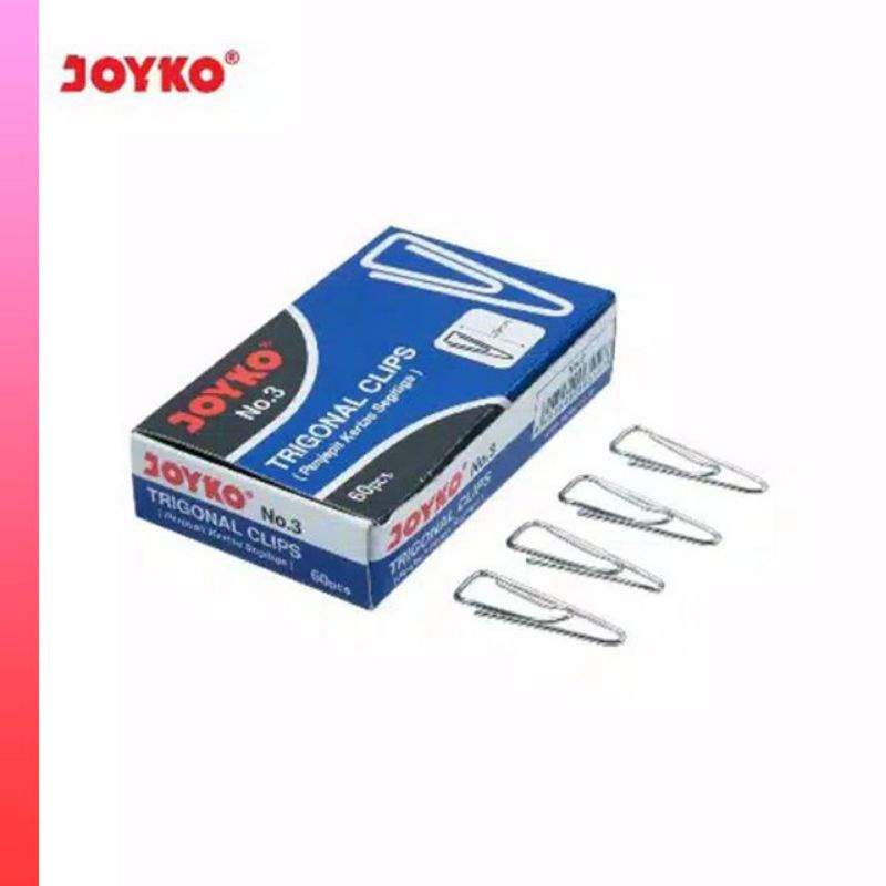 Jual Trigonal Clip Joyko No.3 (Kecil) / Paper clip Segitiga / Clip ...