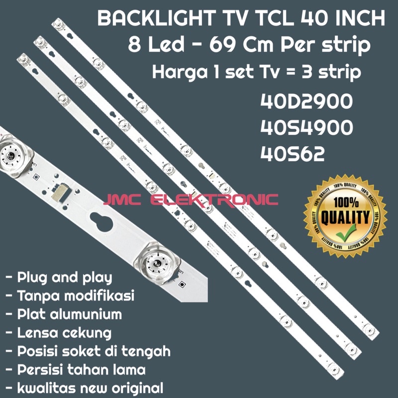 Jual BACKLIGHT TV TCL 40 INCH 40D2900 LAMPU BACKLIGHT TV LED TCL 40 INC ...
