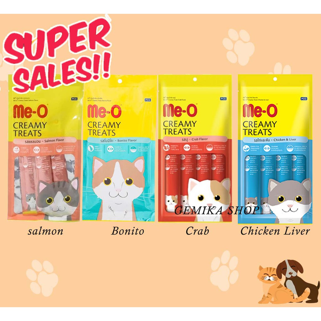 Jual MEO ME-O CREAMY TREATS ALL VARIANT 60GR / SNACK KUCING / CAT FOOD ...