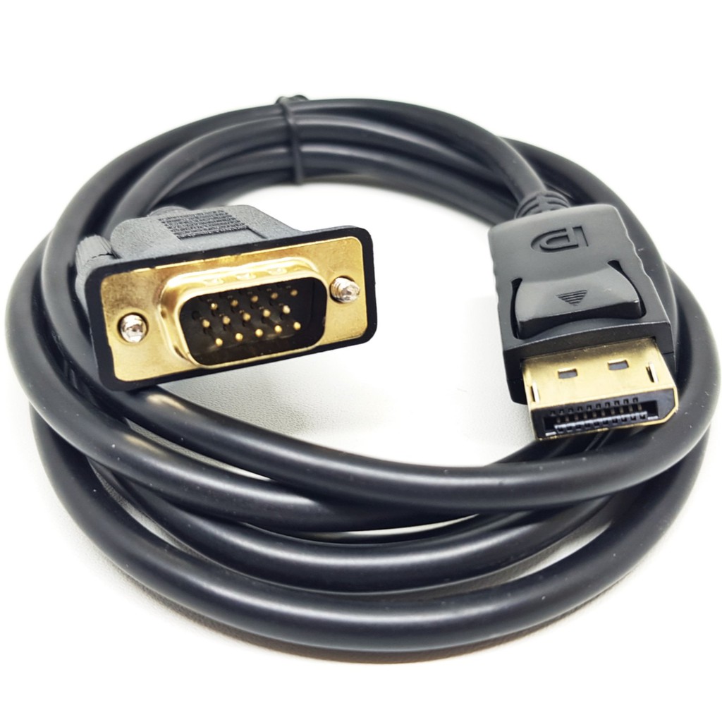 Jual SKU-1055 KABEL DISPLAY PORT TO VGA 1.8M DP MALE TO VGA MALE DP TO ...