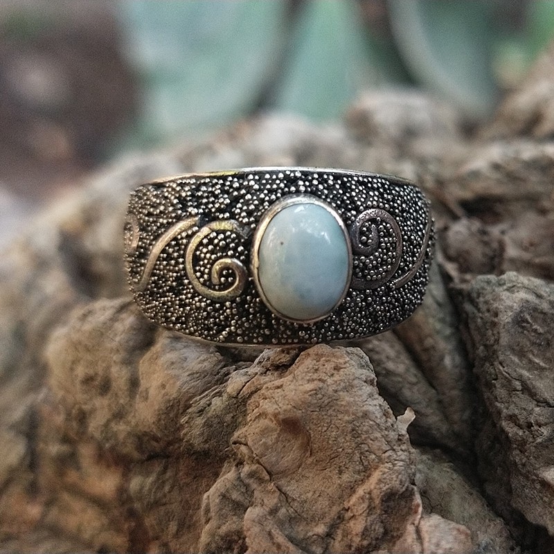 Jual Cincin Ring Perak Silver Bali Asli 925 Jawan Kecil Batu biru Muda ...