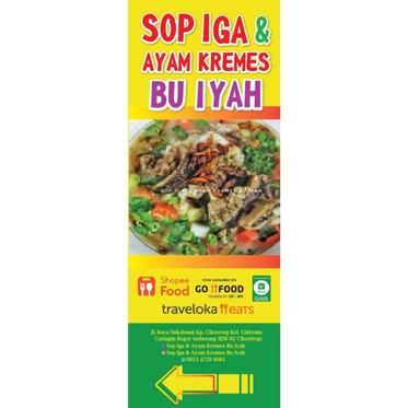 Jual Banner dan menu SOP iga Bu iyah | Shopee Indonesia