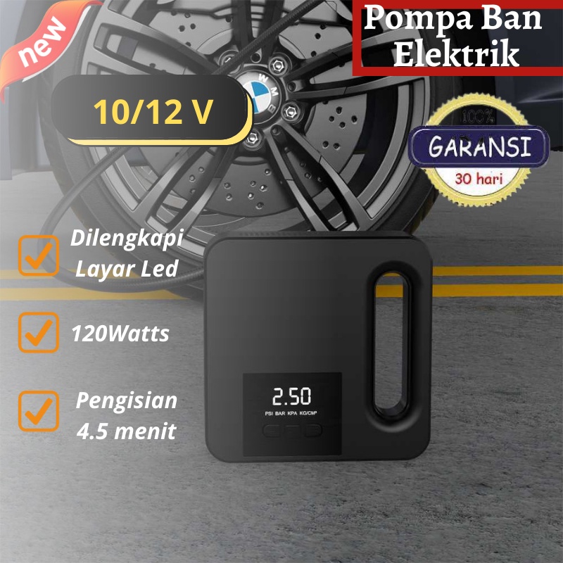 Jual Pompa Ban Mobil Truk Motor Elektrik Cek Tekanan Angin Digital | Shopee Indonesia
