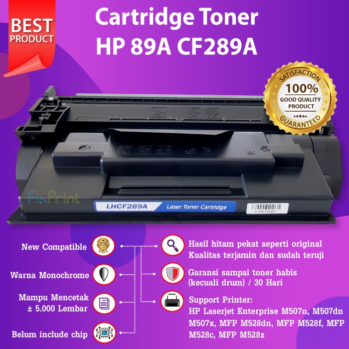 Jual Cartridge Toner Compatible XP CF289A 89A Printer Laserjet ...
