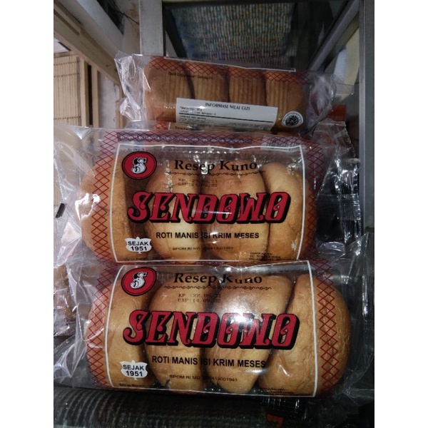 Jual SENDOWO / roti sendowo (Roti manis isi krim meses) | Shopee Indonesia