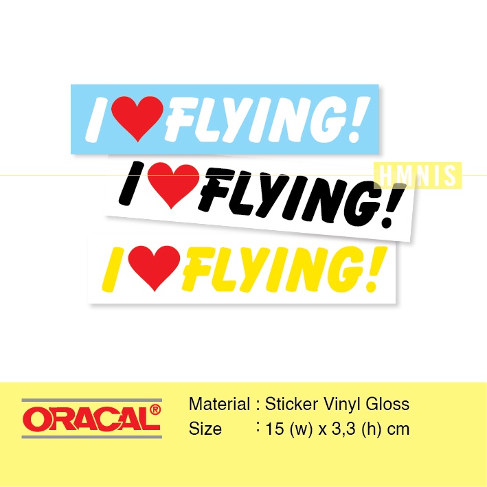 Jual Sticker I Love Flying, Sticker Flying, Sticker Airlines Love ...