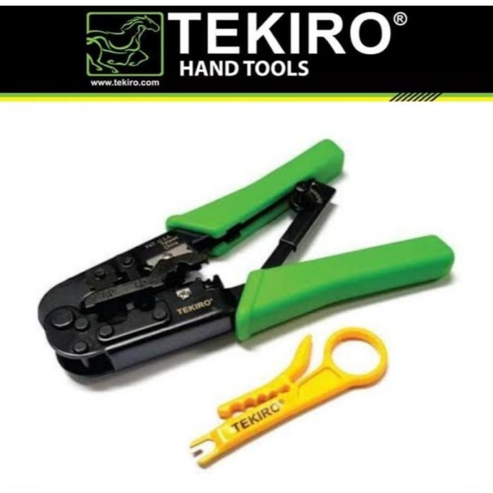 Jual Tekiro Plug Crimping 3 in 1 Tang Krimping Kupas Kabel LAN PL ...