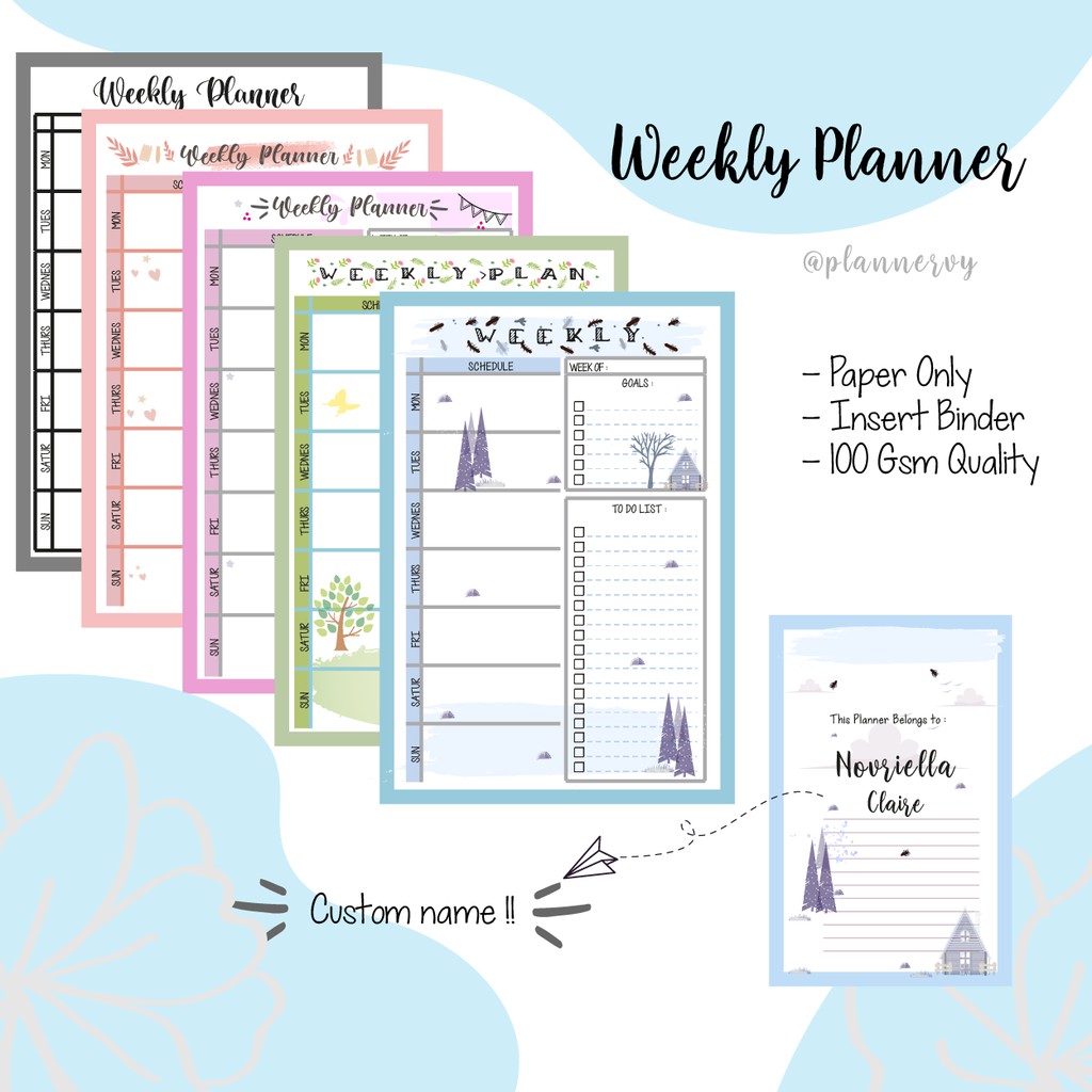 Jual WEEKLY PLANNER 6 BULAN | Shopee Indonesia