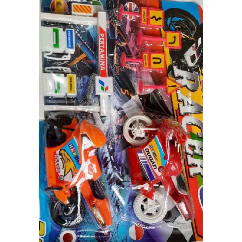 Jual MAINAN MOTOR GP 2 PCS - POM BENSIN DAN RAMBU RAMBU LALU LINTAS ...
