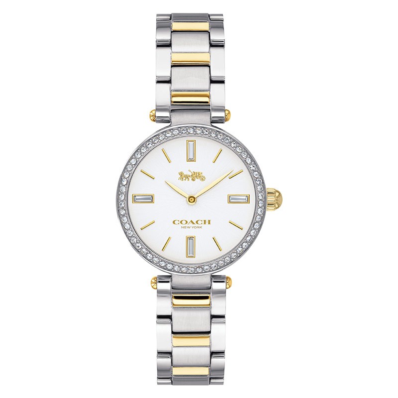 Jual Jam Tangan Wanita Coach 14503100 Park Ladies White Dial Dual Tone ...