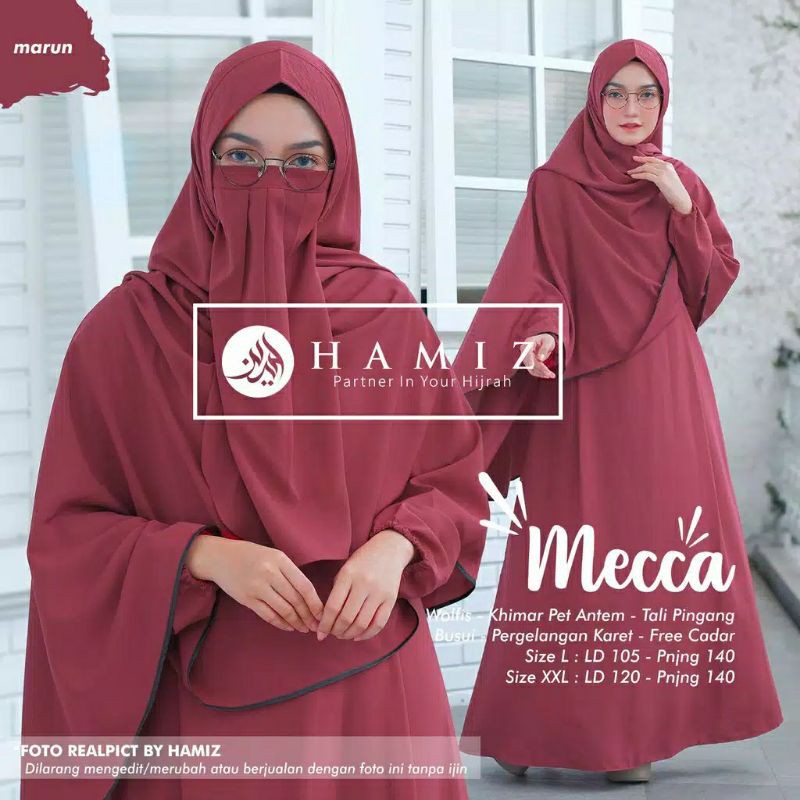 Jual MECCA SYAR'I HAMIZ gamis set khimar cadar niqab wolfis original ...
