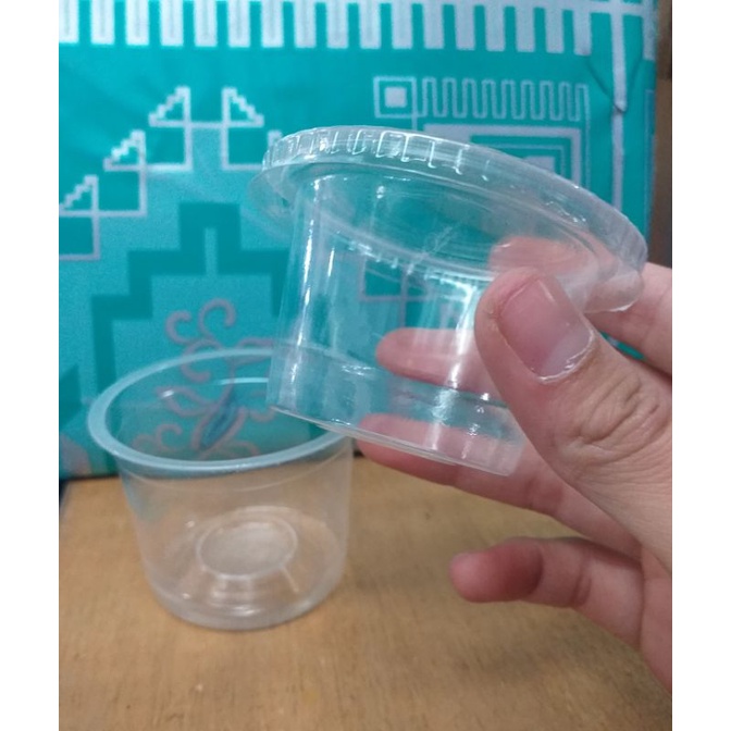 Jual Cup Puding Agar Jelly 50 pcs/gelas plastik 50 dan 65ml isi 50 pcs + tutup | Shopee Indonesia