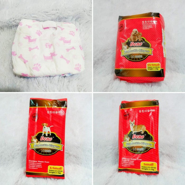 Jual Wqq0 Popok Anjing Betina Dono Female Dog Diaper Disposable - S ...