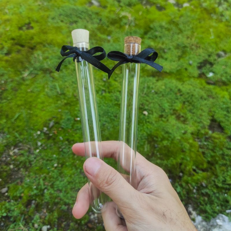 Jual [Extra] Tabung Kaca Estetik Tutup Kayu Gabus Cork | Shopee Indonesia