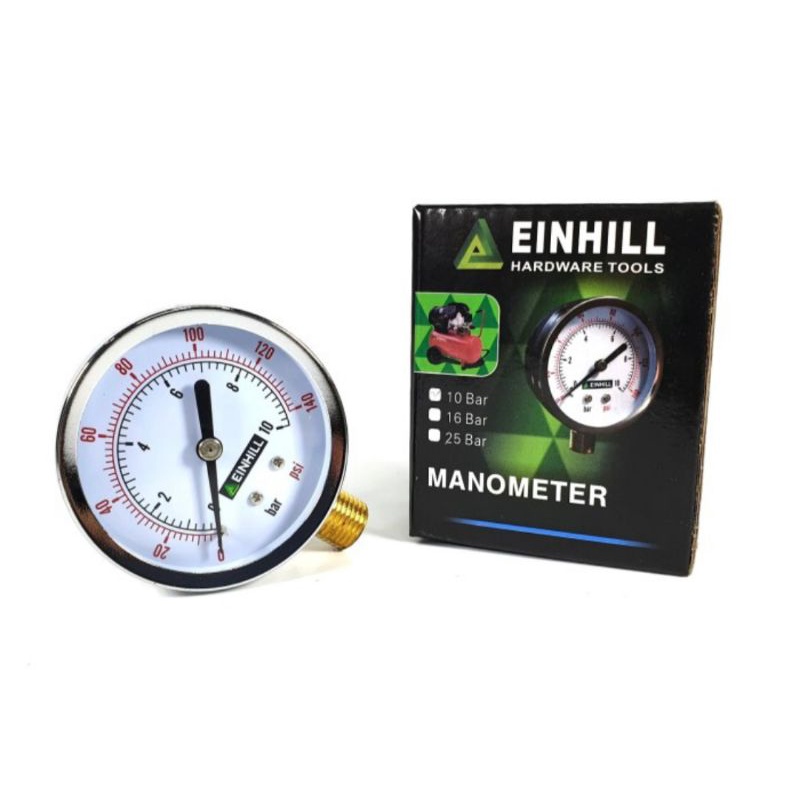 Jual Einhill Manometer 10 Bar 1/4 inch | Shopee Indonesia