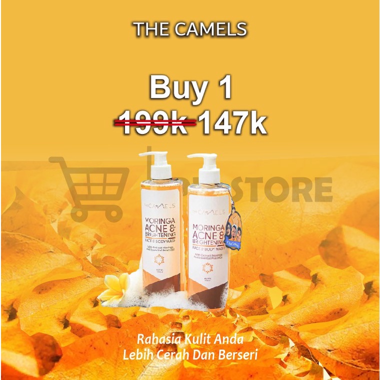 Jual Sabun The Camels Moringa Acne & Brightening | Face And Wash 500ml ...