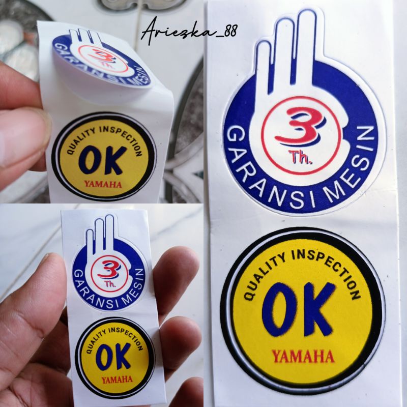 Jual STIKER GARANSI 3 TAHUN YAMAHA stiker ok yamaha mio 2bj | Shopee ...