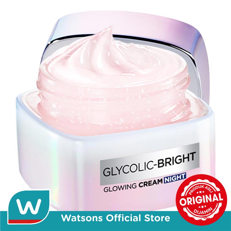 Jual L'Oreal Glycolic Bright Glowing Night Cream 50ml | Shopee Indonesia