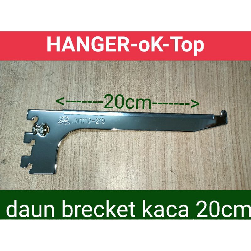 Jual daun bracket kaca 20cm stainless (penyangga rak) | Shopee Indonesia