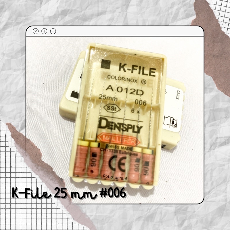 Jual K-File Dentsply | Kfile | K File dentsply 21 mm 25 mm 31 mm ukuran ...
