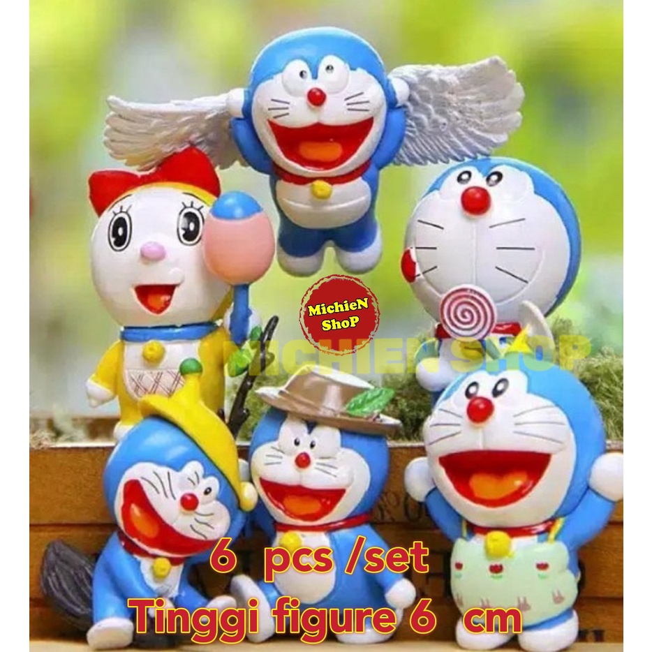Jual ACTION FIGURE DORAEMON NOBITA SET ISI 6 PCS TOPPER CAKE PAJANGAN ...