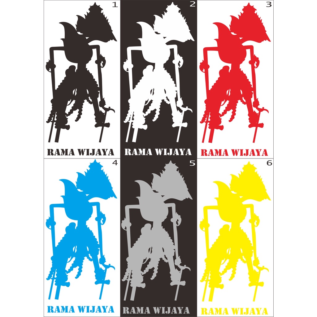 Jual Sticker Cutting MOBIL/MOTOR TOKOH WAYANG RAMA WIJAYA(RADEN RAMA ...