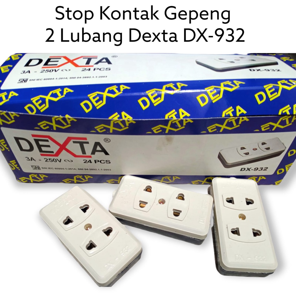 Jual DEXTA Terminal Stop Kontak Listrik Gepeng 2 3 4 Lubang DX932 DX933 ...