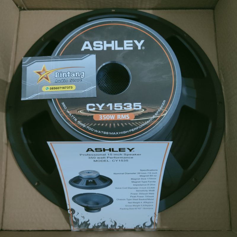 Jual Spiker Ashley 15" CY1535 Speaker 15 inch Original CY 1535 | Shopee ...