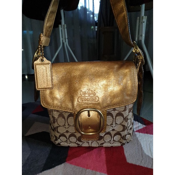 Jual Coach Bleeker Signature Gold Auth | Shopee Indonesia