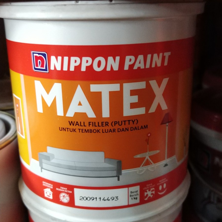 Jual MATEX Dempul Plamir Plamur Pelamir Tembok Wall Filler Putty kemasan 1 Kg | Shopee Indonesia
