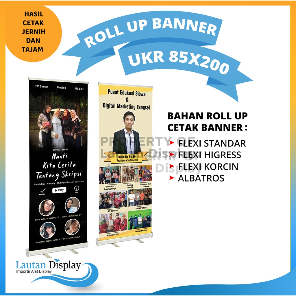 Jual Standing Roll Up Banner Stand Banner 60x160 Cm (Plus Cetak) Flexi Albatros | Shopee Indonesia