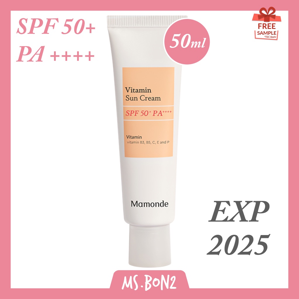 Jual MAMONDE Vitamin SUN CREAM Sunscreen SPF 50+ PA++++ Sample Sachet ...