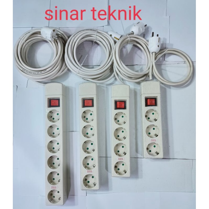 Jual STOPKONTAK UTICON SAKLAR 3,4,5,6 LUBANG KABEL ETERNA 1 - 10 METER + STEKER ARDE BROCO ...