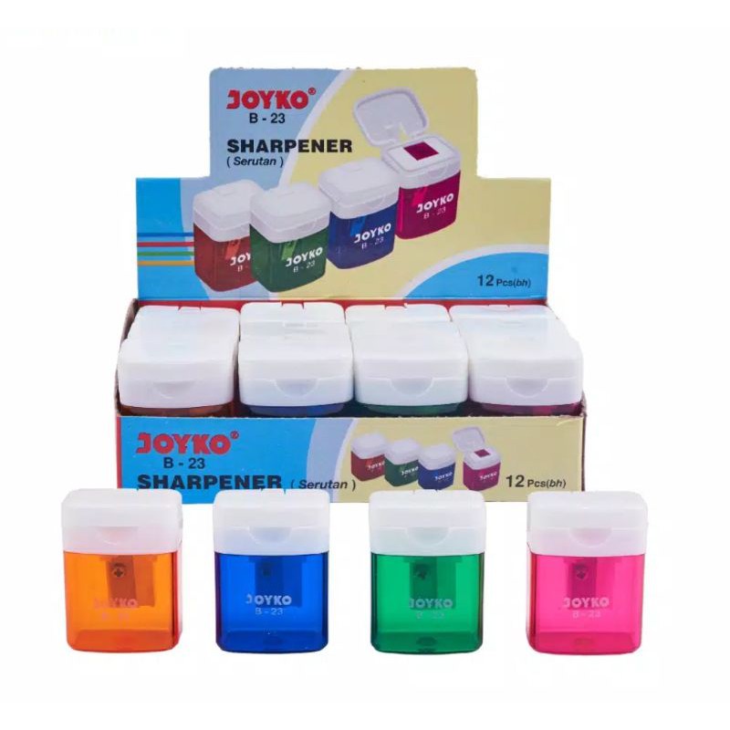 Jual Rautan Serutan Pensil JOYKO Sharpener B-23 Grosir 12 Pcs | Shopee ...
