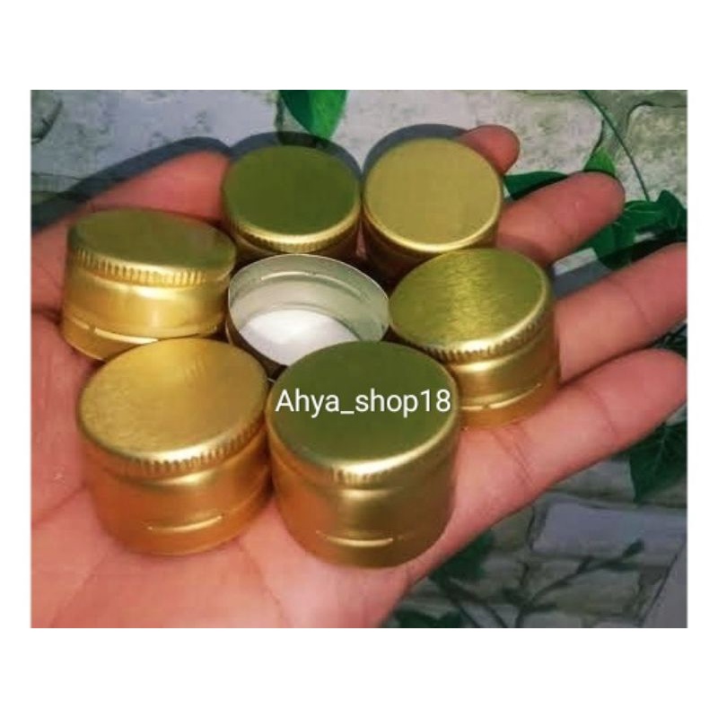 Jual Tutup Botol Seng Alumunium Gold # ISI 25 PCS # Kondisi Baru Neck ...