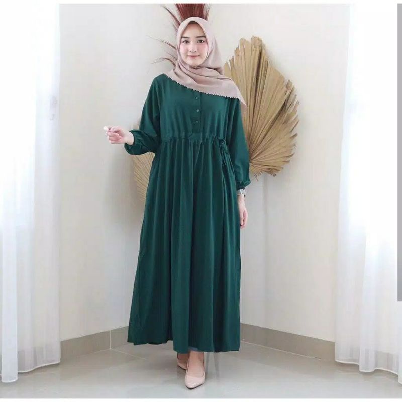 Jual GAMIS FATIMAH TOYOBO SERUT PINGGANG RESLETING DEPAN | Shopee Indonesia