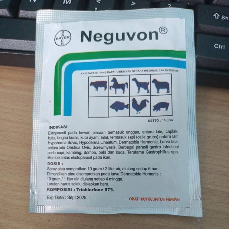 Jual NEGUVON Bayer anti parasit hewan ternak dan kambing sapi | Shopee ...
