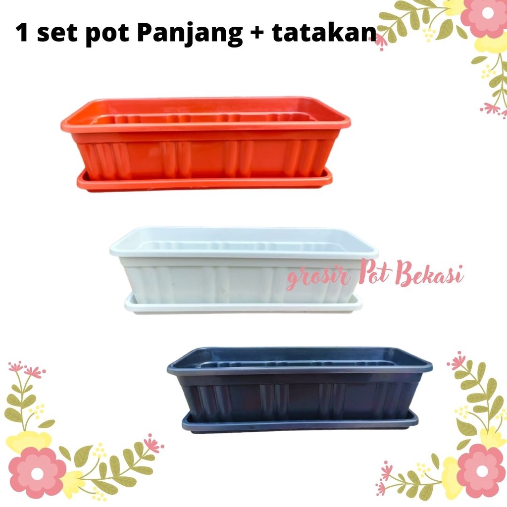 Jual 1 SET SEPAKET POT PANJANG ALPEN 50 + ALAS TATAKAN - POT PANJANG ...