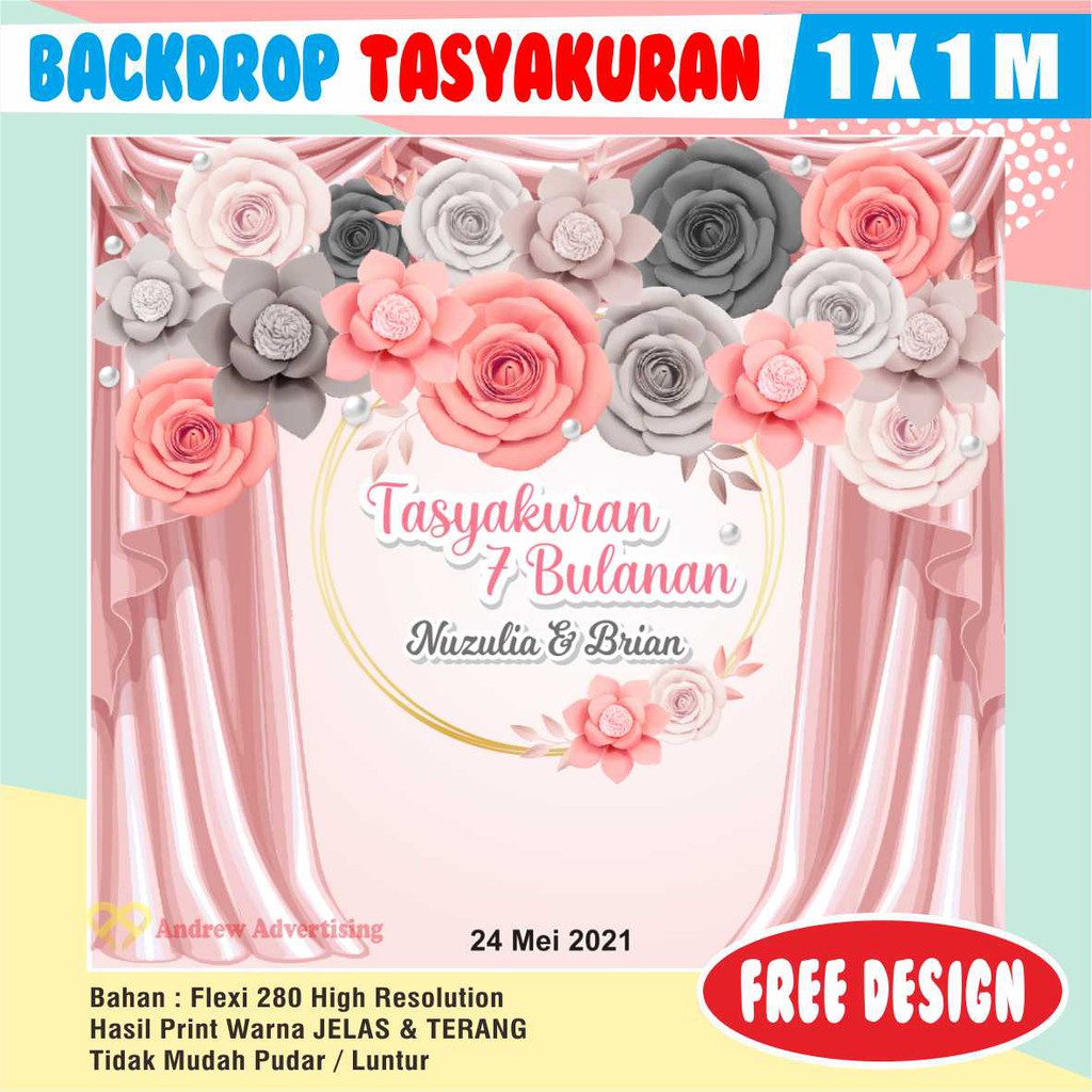 Jual Spanduk / Banner / Backdrop Custom Tasyakuran kehamilan 4 bulanan ...