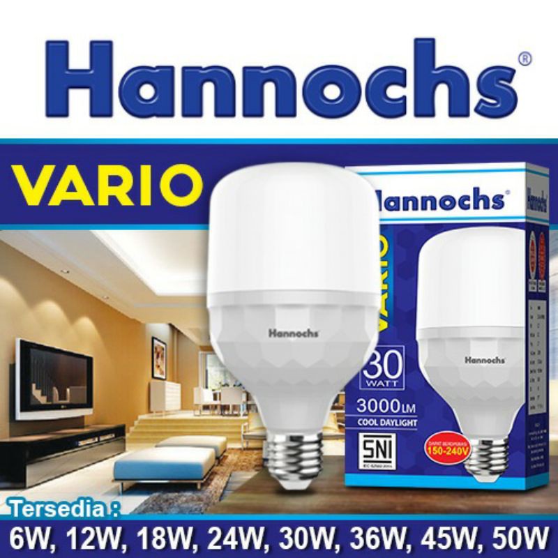 Jual Hannochs Lampu LED VARIO 6/12/18/24/30/36/45/50 watt - cahaya Putih | Shopee Indonesia