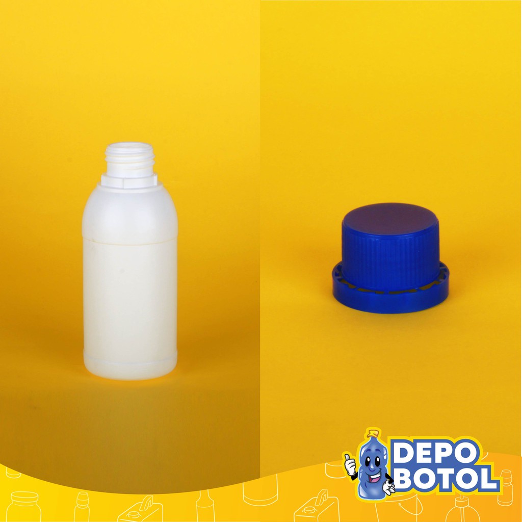Jual BOTOL AGRO 250ML (BOTOL PUTIH & TUTUP BIRU TUA) | Shopee Indonesia