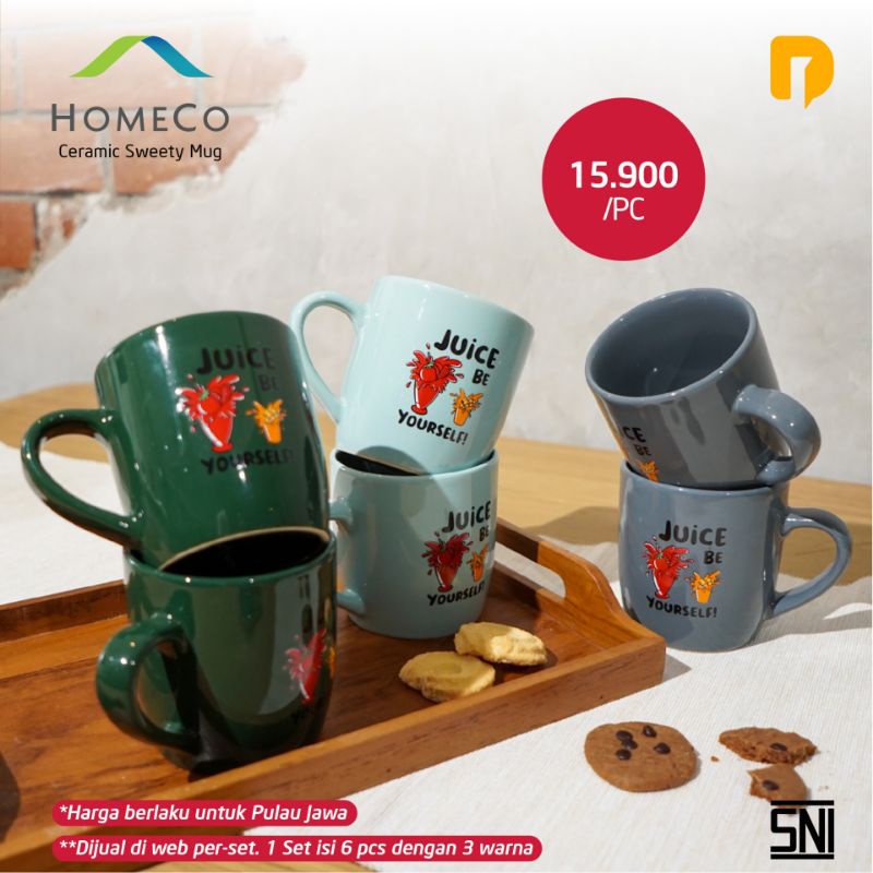 Jual Homeco Mug Keramik Cantik | Shopee Indonesia