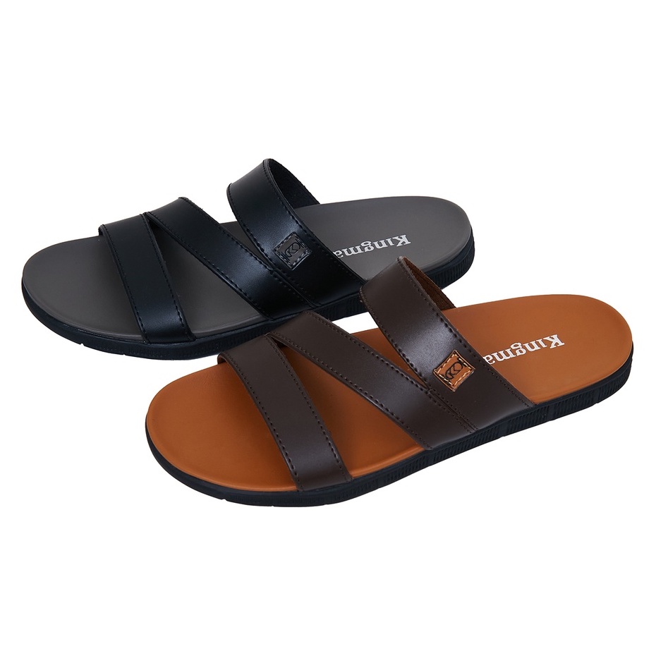 Jual KGMN Sandal Pria Roma Sendal Cowok Casual Kekinian Kulit Premium ...