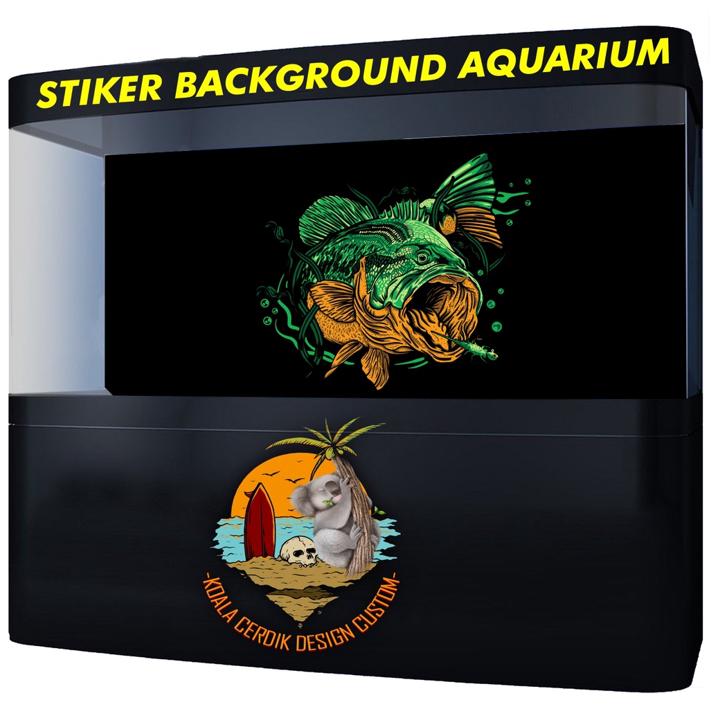 Jual Sticker / Stiker Background Aquarium Luar Desain Fish | Shopee ...