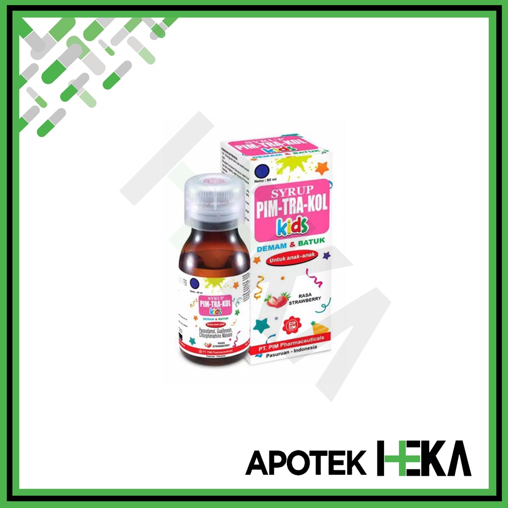 Jual Pimtrakol Kids Syrup Rasa Strawberry 60 ml - Sirup Demam Batuk ...