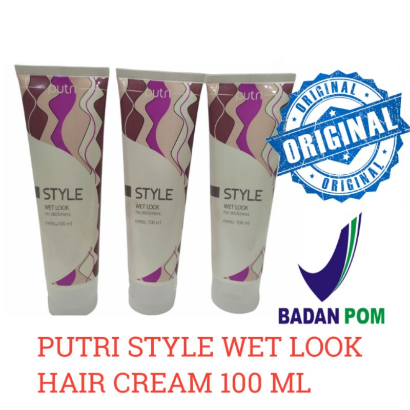 Jual MINYAK RAMBUT PUTRI STYLE/ WET LOOK HAIR CREAM PUTERI/ WET LOOK ...