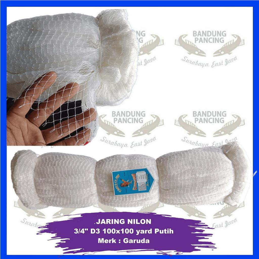 Jual Jaring Nilon 3/4 inch D3 100x100 yard putih Garuda / Jaring ...