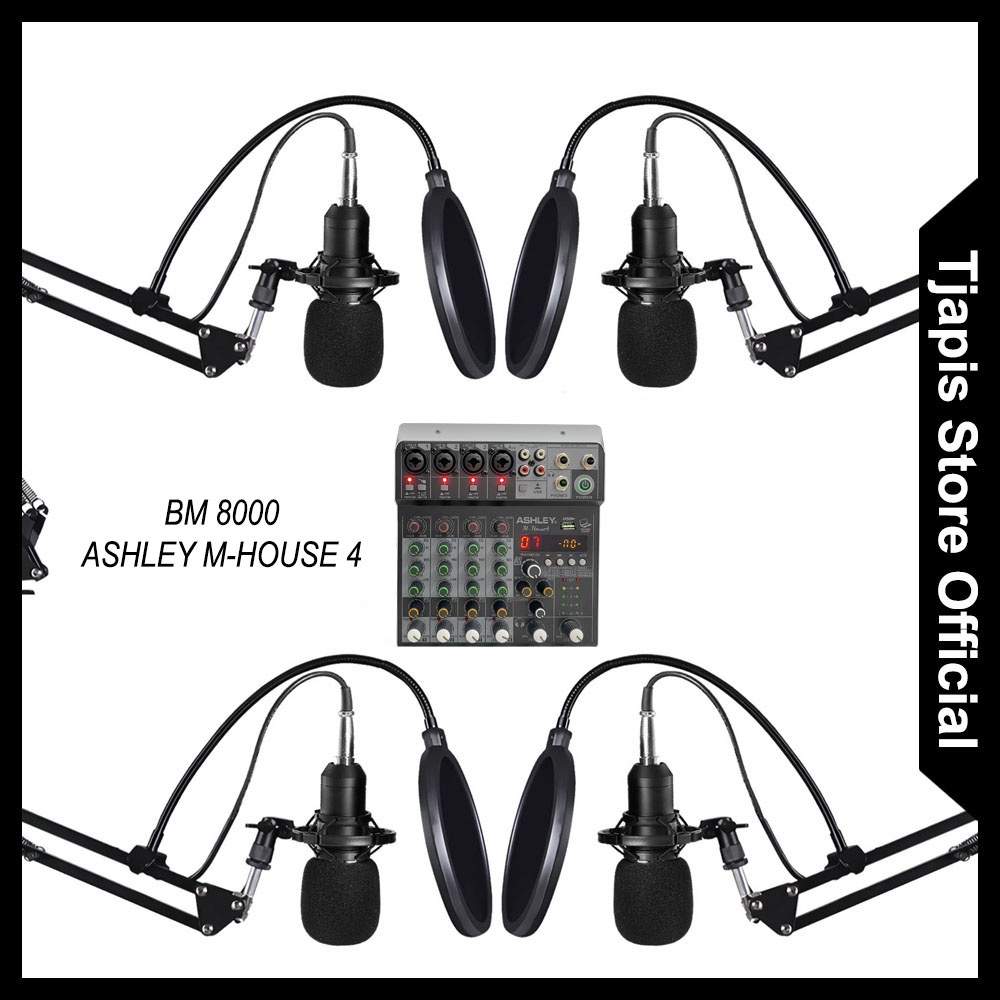 Jual PAKET KOMPLIT MIC CONDENSER PODCAST PRO STAND ARM BM 800 BM 8000 ...
