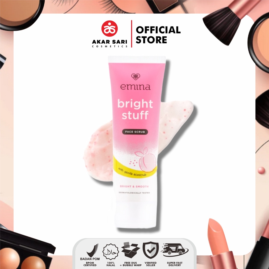 Jual EMINA BRIGHT STUFF FACE SCRUB - Scrub Wajah 50 ml | Shopee Indonesia